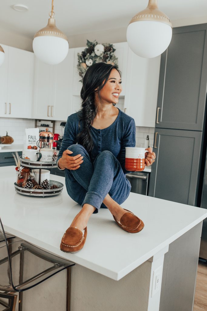 Comfy Fall Outfit for Relaxing at Home - Color & Chic