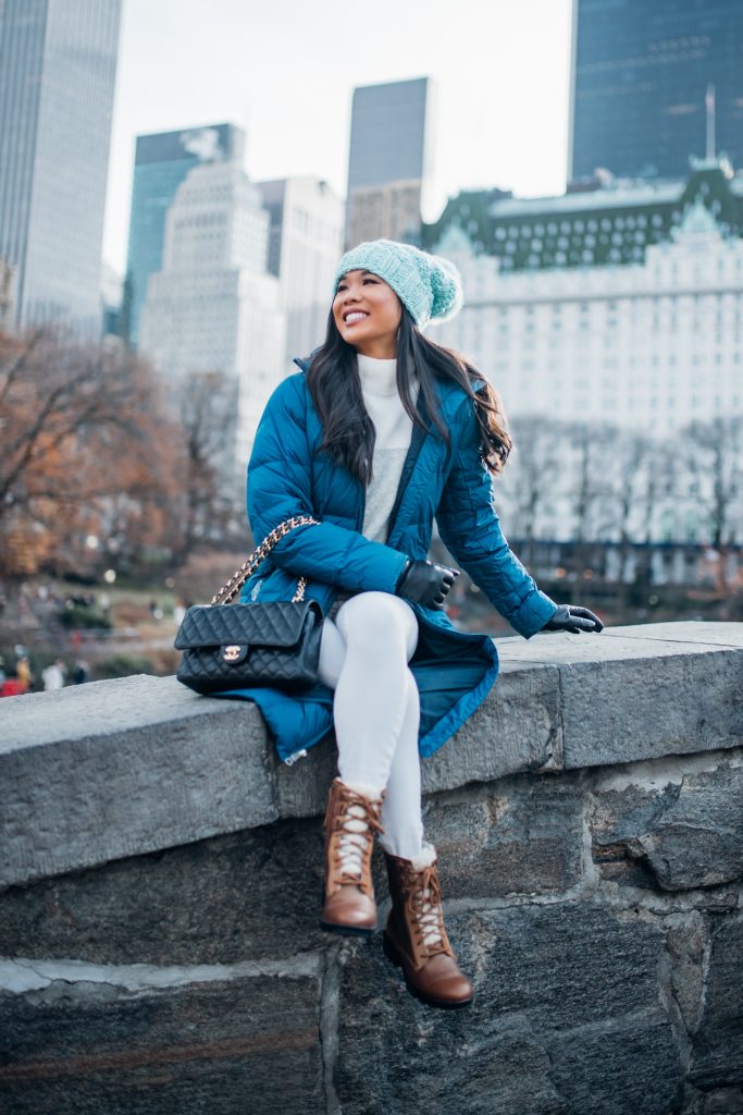 A Colorful Winter Outfit That's Actually Warm - Color & Chic