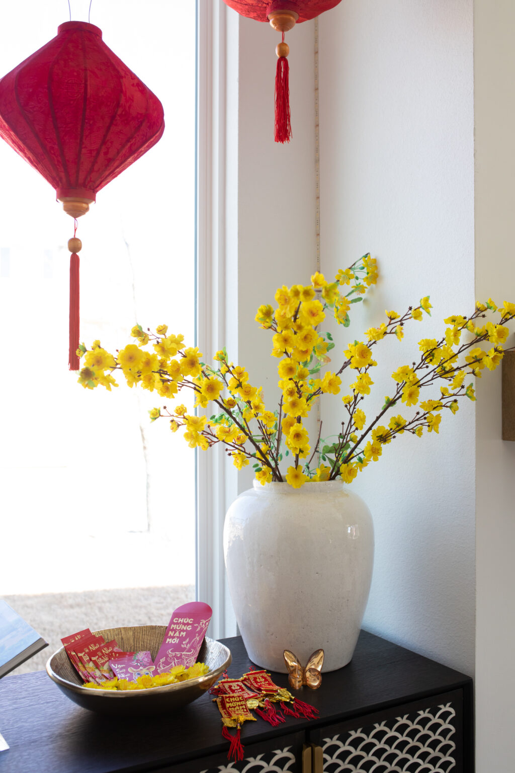 How We Decorate Our Living Room for Lunar New Year - Color & Chic