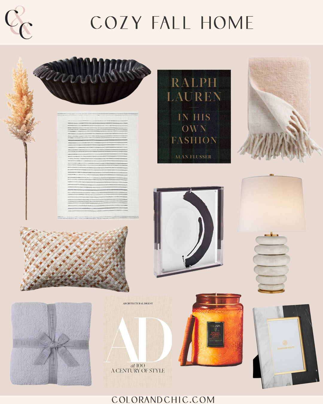 12 Favorites to Create a Cozier Home for Fall - Color & Chic